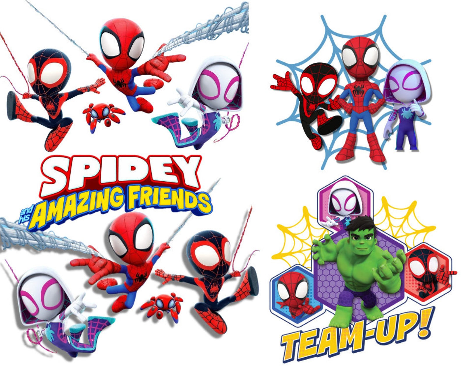 Spidey Clipart Png, Spidey Svg Bundle, Spidey Characters Transparent ...