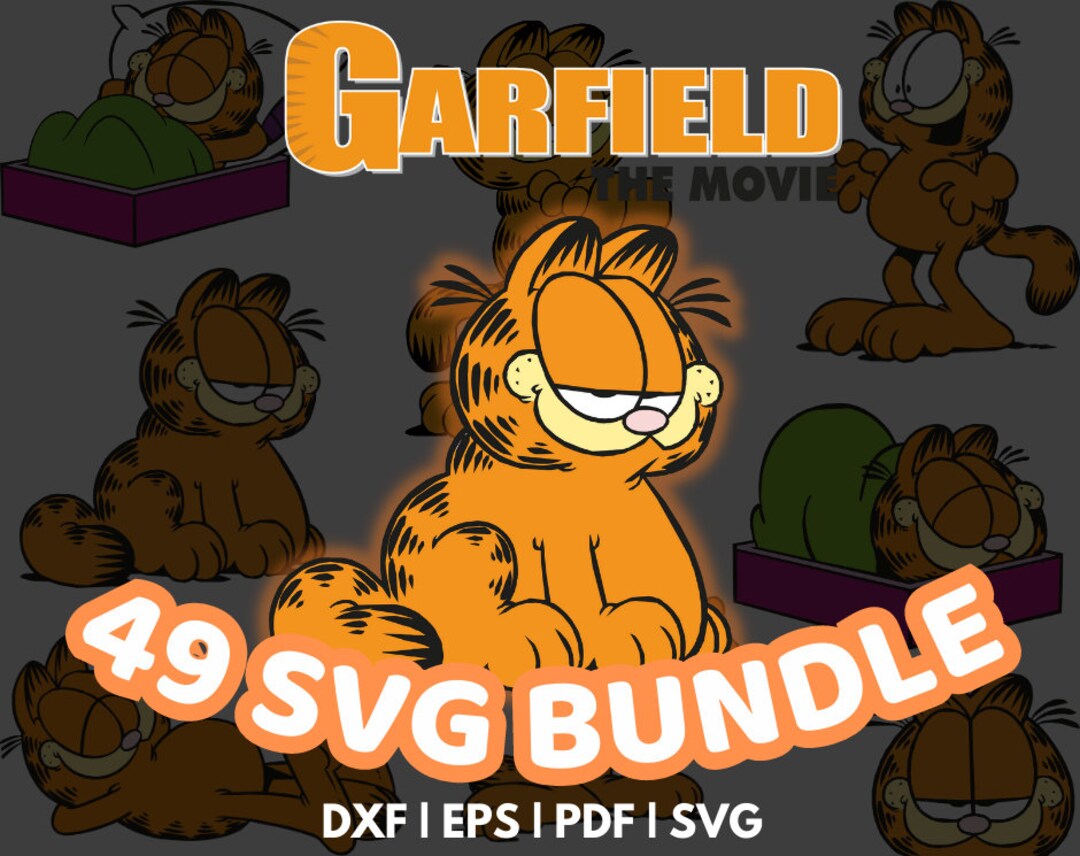 Buy Garfield Svg, Garfield Bundle Svg, Garfield Clipart, Svg Files for ...