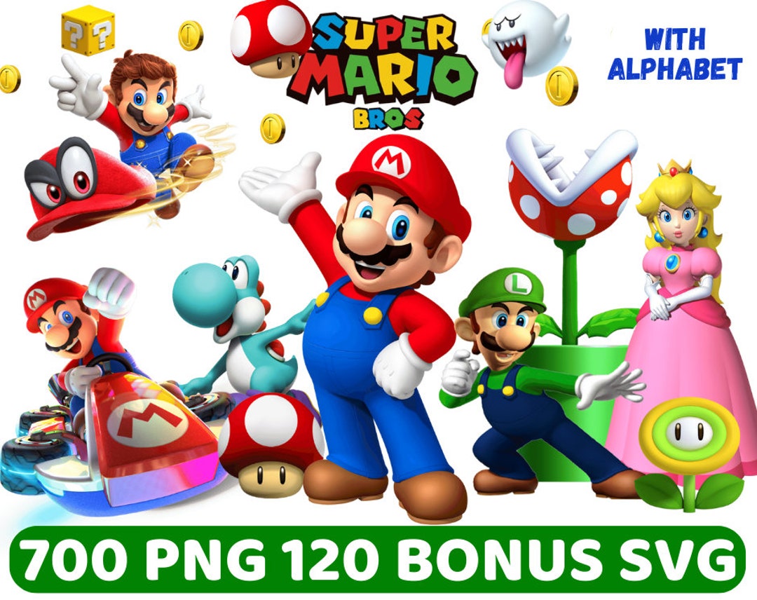 Super Mario Png, Super Mario Svg Bundle, Super Mario Bros Transparent ...