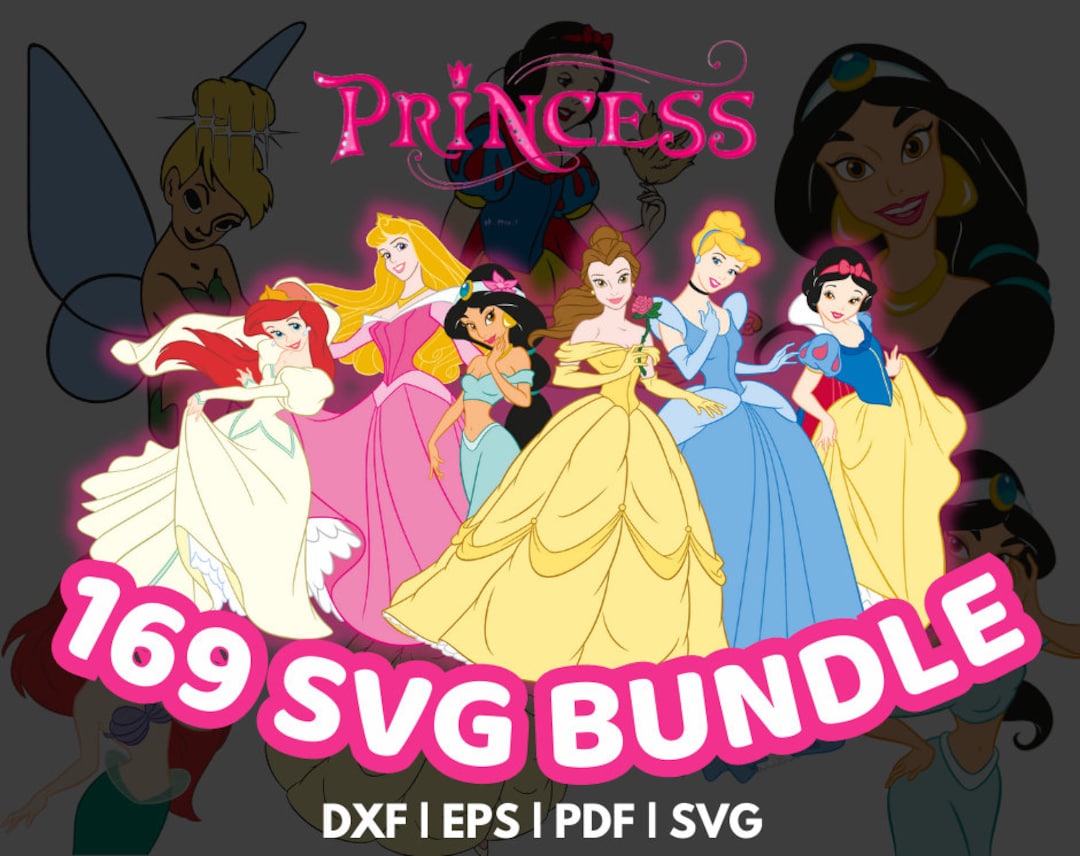 Princess Svg, Princess Bundle Svg, Princess Clipart, Svg Files for ...