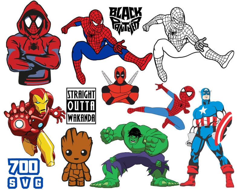 Avengers Clipart Png Avengers Svg Bundle Megapack Avengers - Etsy