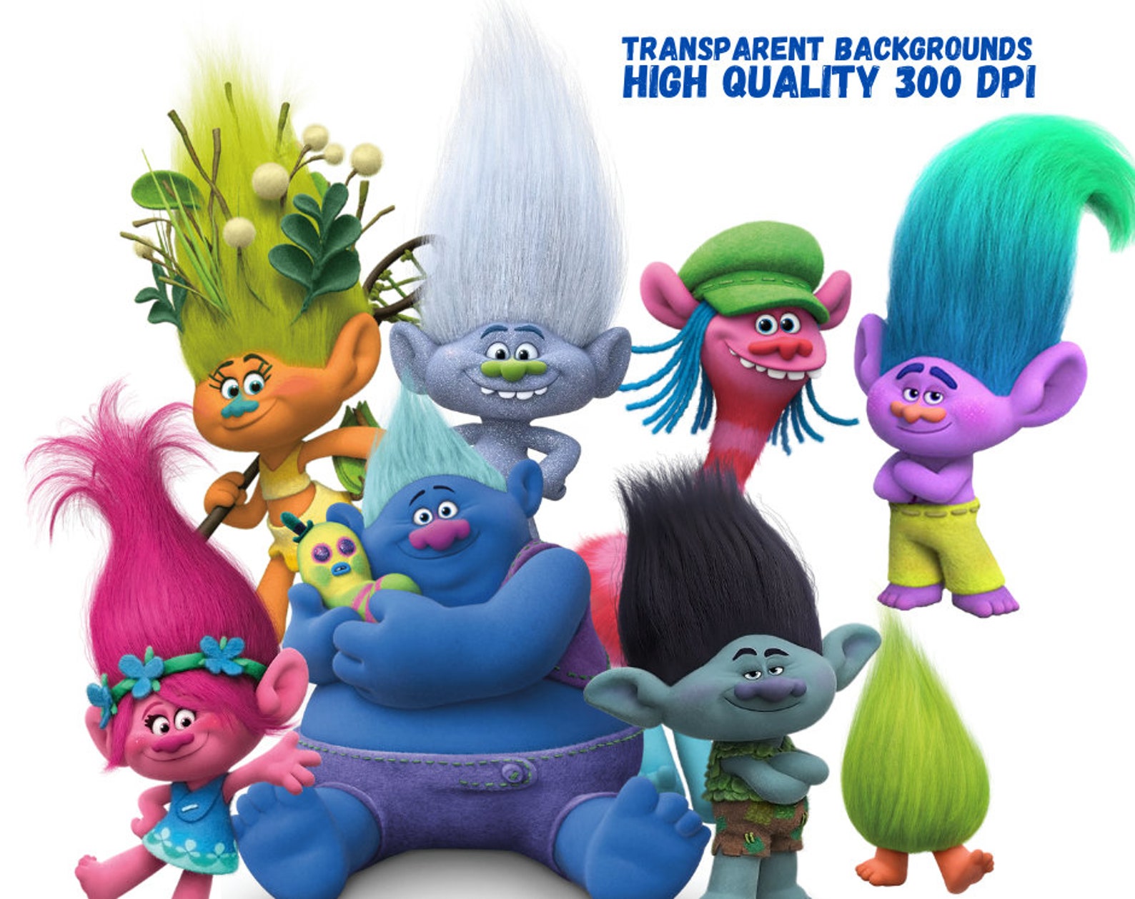 Trolls Clipart Png, Trolls Svg Bundle, Trolls Stickers Png Logo. Trolls ...