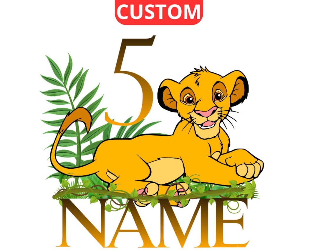 Personalized Lion King Custom PNG Logo, Lion King Birthday, Lion King ...