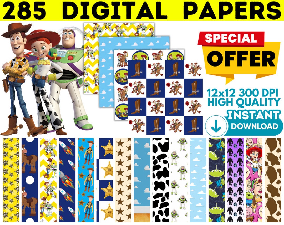 Toy Story Digital Papers 300 Dpi, Toy Story Wallpers, Toy Story ...