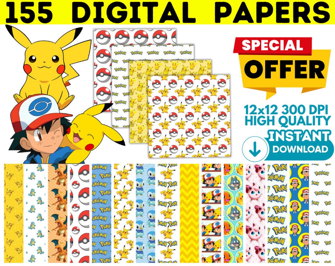 Pokemon Digital Papers 300 Dpi, Pokemon Wallpers, Pokemon Backgrounds ...