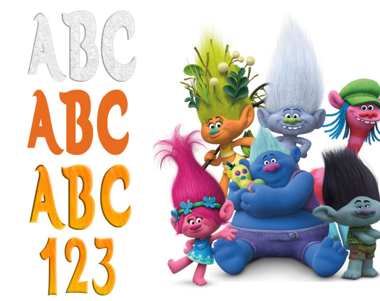 Trolls Clipart Png, Trolls Svg Bundle, Trolls Stickers Png Logo. Trolls ...