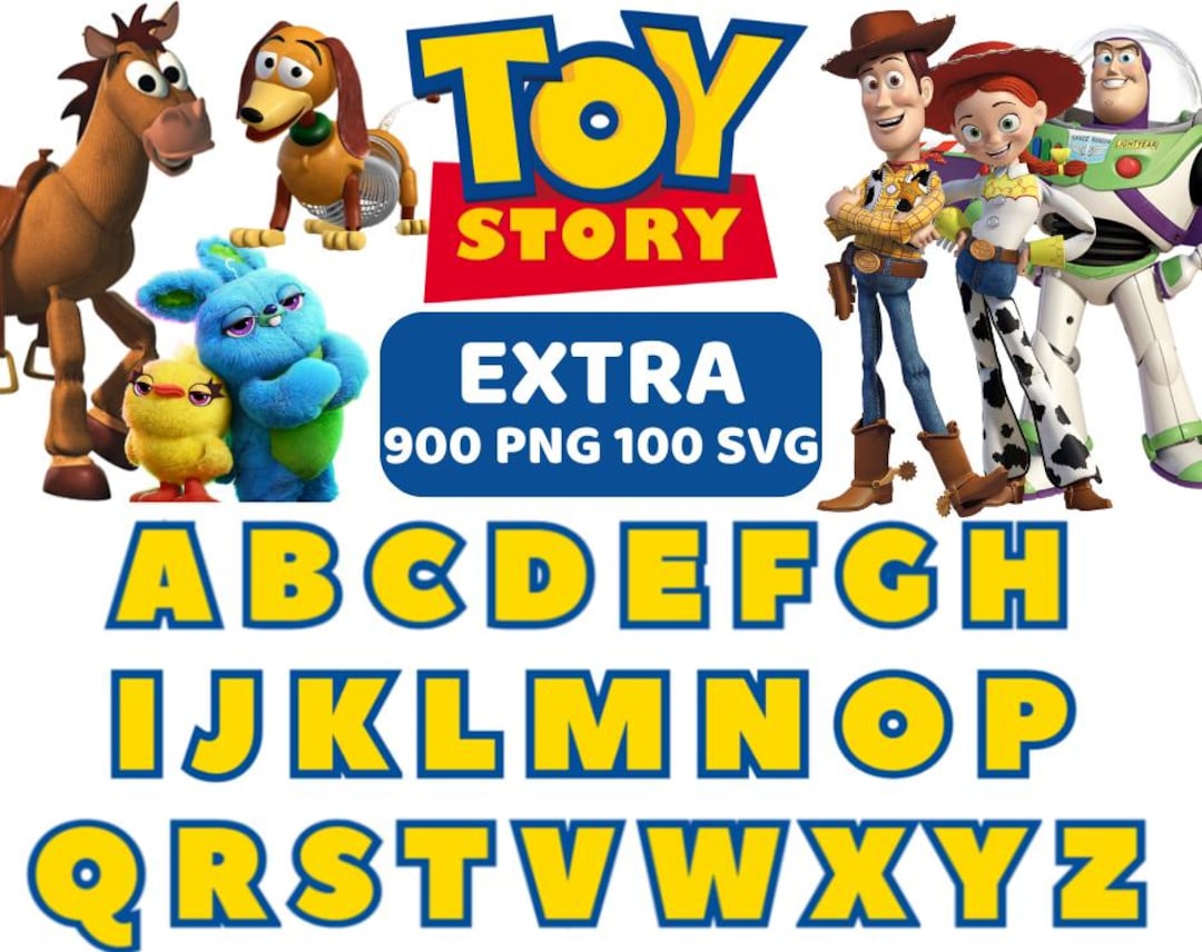 Toy Story Font Png Bundle, Toy Story Alphabet Letters Clipart ...