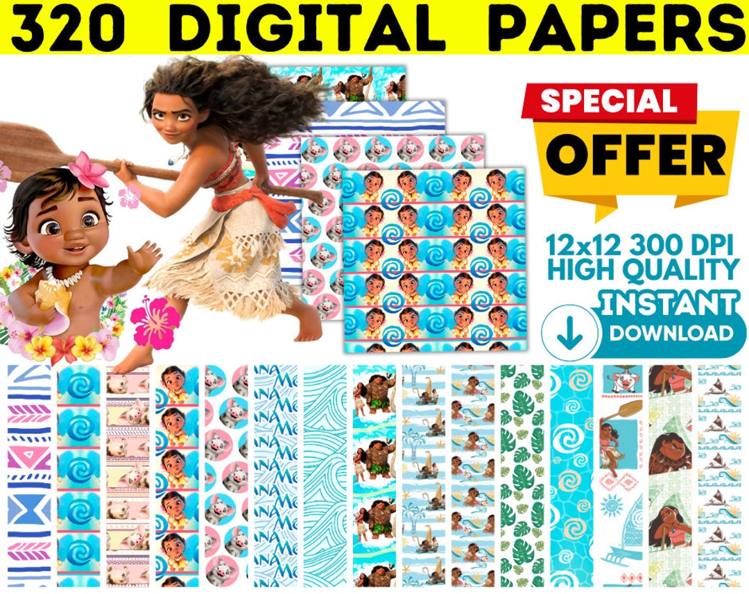 Moana Digital Papers 300 Dpi, Moana Wallpers, Moana Backgrounds, Moana ...