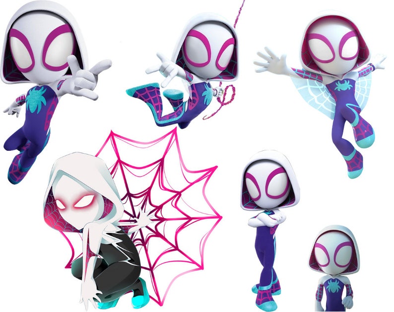 Spidey Clipart Png Spidey Svg Bundle Spidey Characters - Etsy