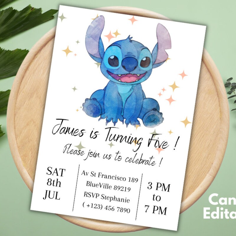 Stitch Baby Shower Invitation - Etsy