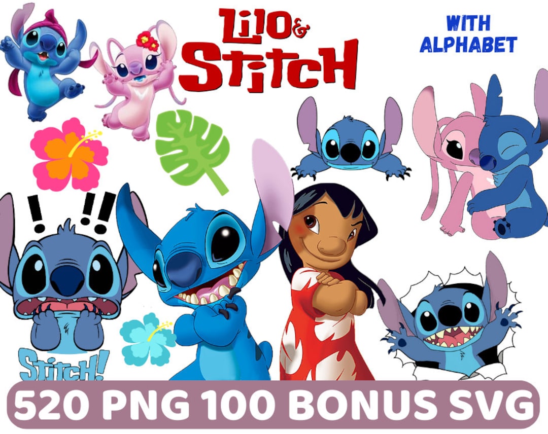 Lilo Stitch Clipart Png, Lilo Stitch Svg Bundle, Lilo All Characters ...