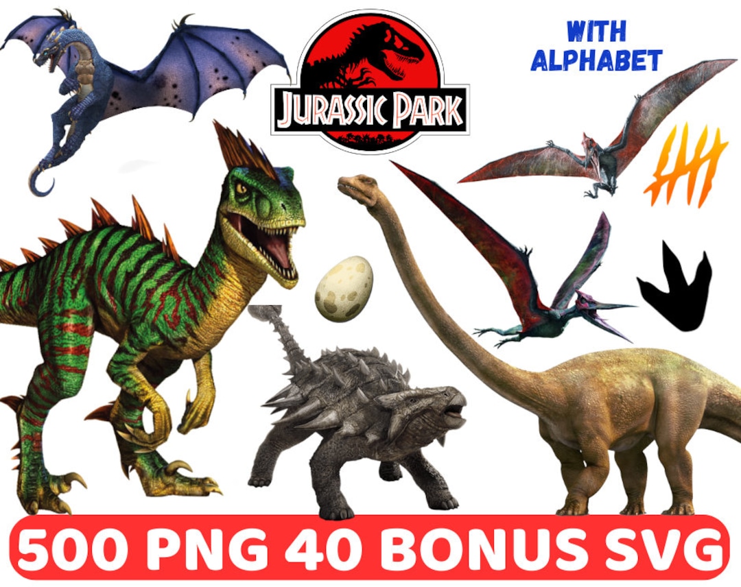 Jurassic World Clipart Png, Jurassic World Svg Bundle, Jurassic Park ...