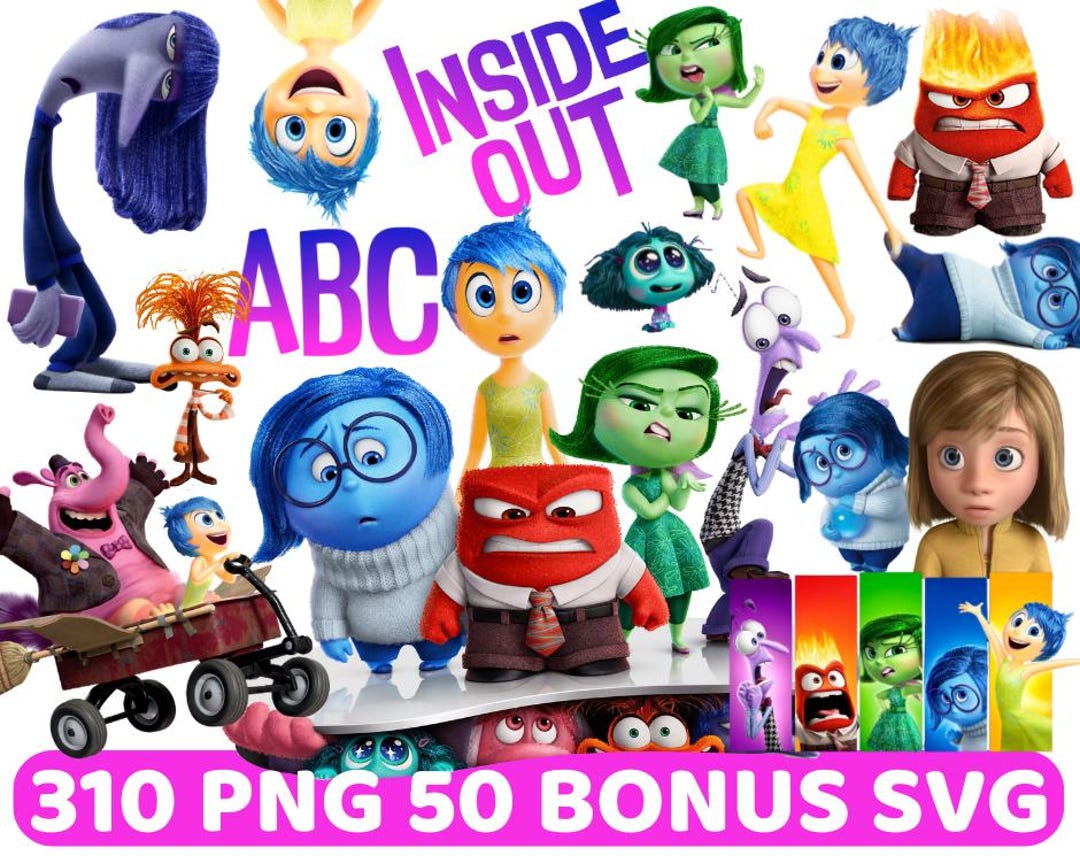 Inside Out Clipart Png, Inside Out Svg Bundle, Inside Out 2 Png, Inside ...