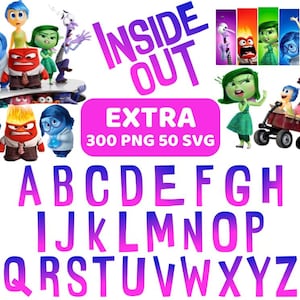 Inside Out Font Png Bundle, Inside Out Alphabet Letters Clipart ...