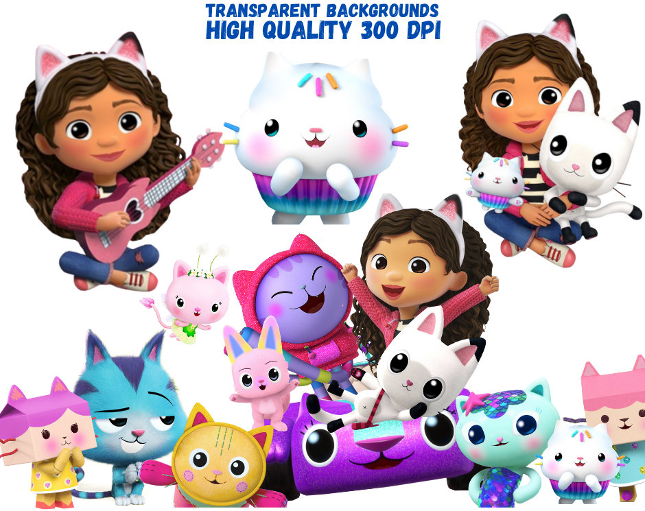 Gabbys Dollhouse Clipart Png Gabbys Svg Bundle Gabbys House - Etsy ...