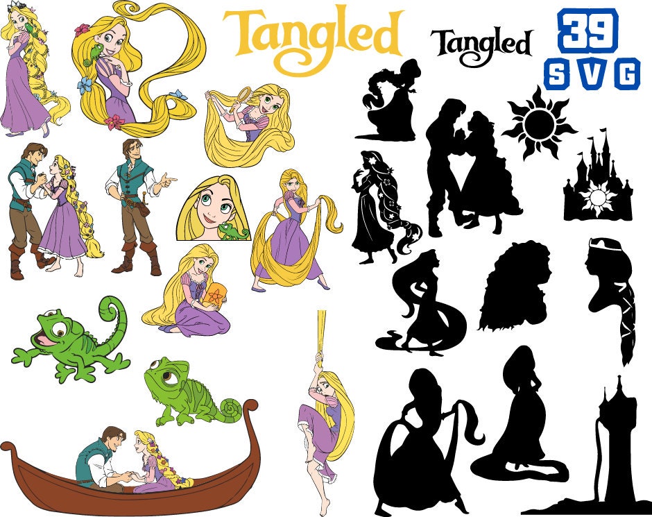 Tangled Clipart Png Tangled Svg Bundle Tangled Stickers - Etsy Canada