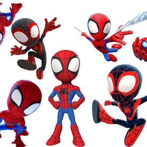 Spidey Clipart Png, Spidey Svg Bundle, Spidey Characters Transparent ...