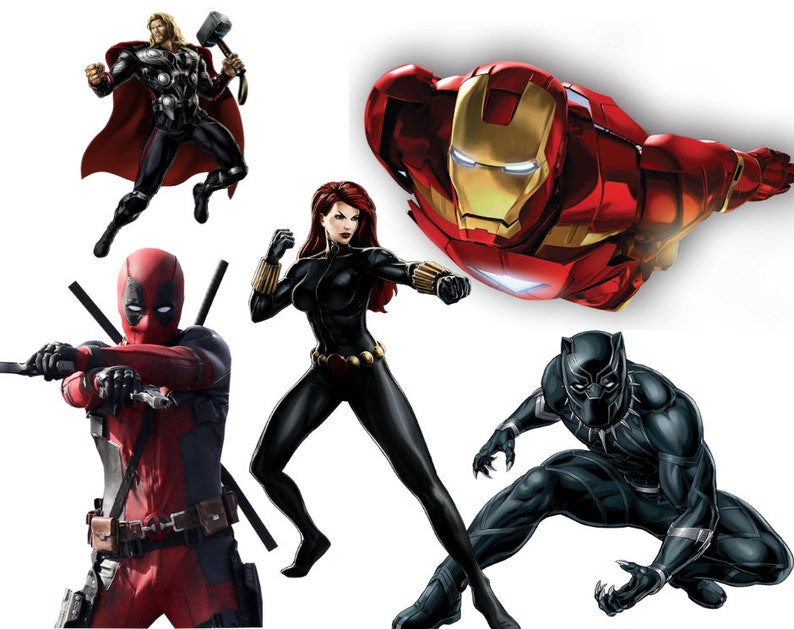 Avengers Clipart Png Avengers Svg Bundle Avengers All - Etsy