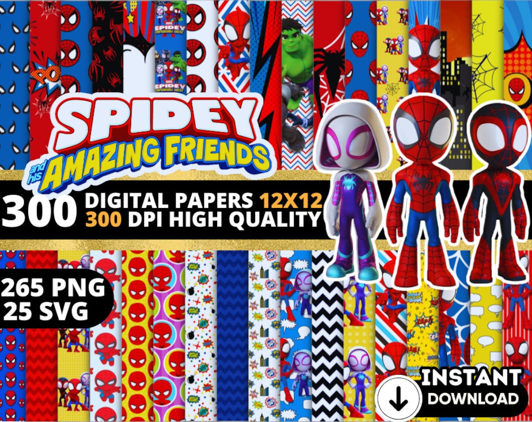 Spidey Digital Papers, Spidey Wallpers, Spidey Backgrounds, Spidey ...