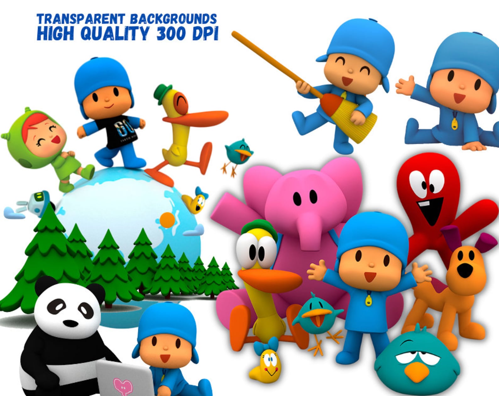 Pocoyo Clipart Png Pocoyo Svg Bundle Pocoyo. Birthday Party - Etsy Canada