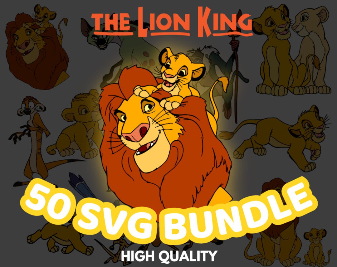 Lion King Svg, Lion King Bundle Svg, Lion King Clipart, Svg Files for ...