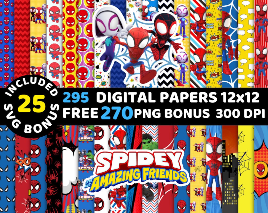 Spidey Digital Papers, Spidey Wallpers, Spidey Backgrounds, Spidey ...