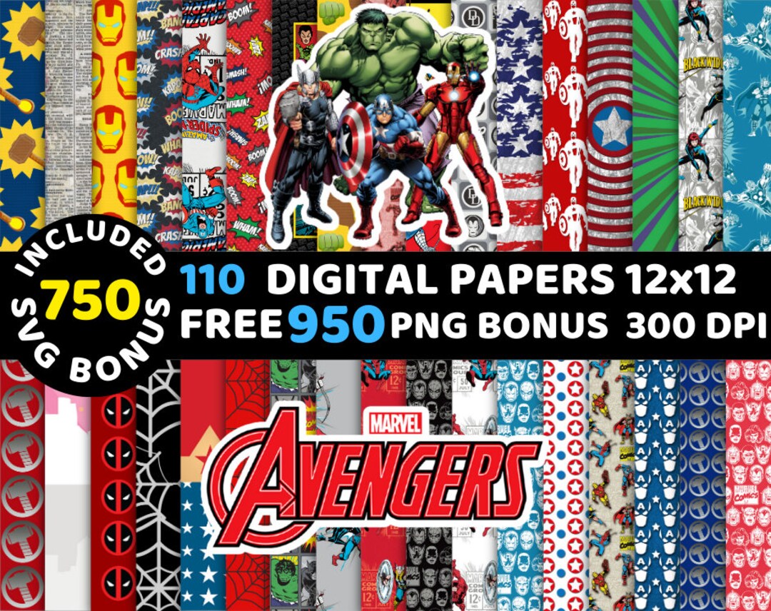 Avengers Digital Papers, Avengers Wallpers, Avengers Backgrounds ...