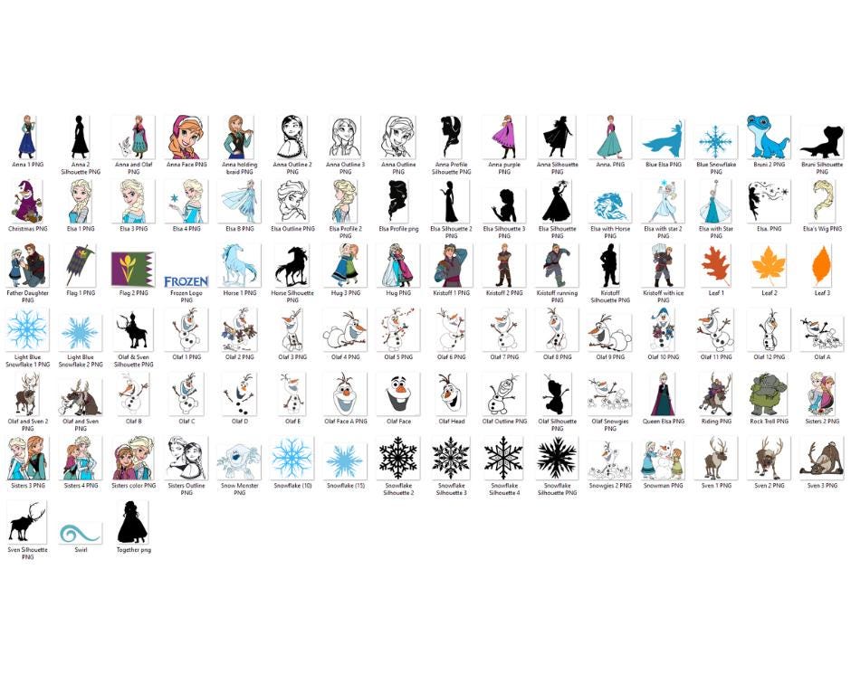 Frozen Clipart Png, Frozen Svg Bundle, Frozen Stickers Logos, Frozen ...