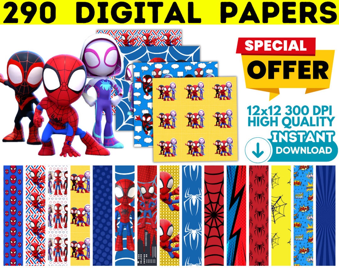 Spidey Digital Papers 300 Dpi, Spidey Wallpers, Spidey Backgrounds ...