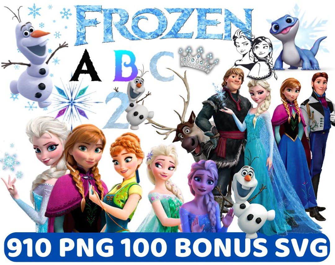Frozen Clipart Png, Frozen Svg Bundle, Frozen Stickers Logos, Frozen ...