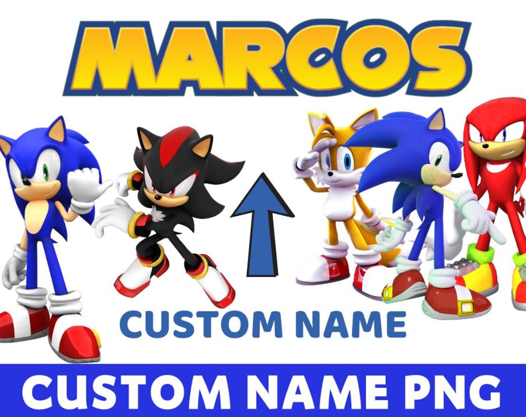 Sonic Custom Name PNG, Personalized Sonic Logo Clipart, Sonic ...