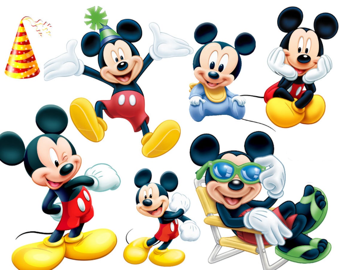 Mickey Mouse & Friends Png Clipart Bundle, Mickey Mouse Svg, Mickey ...