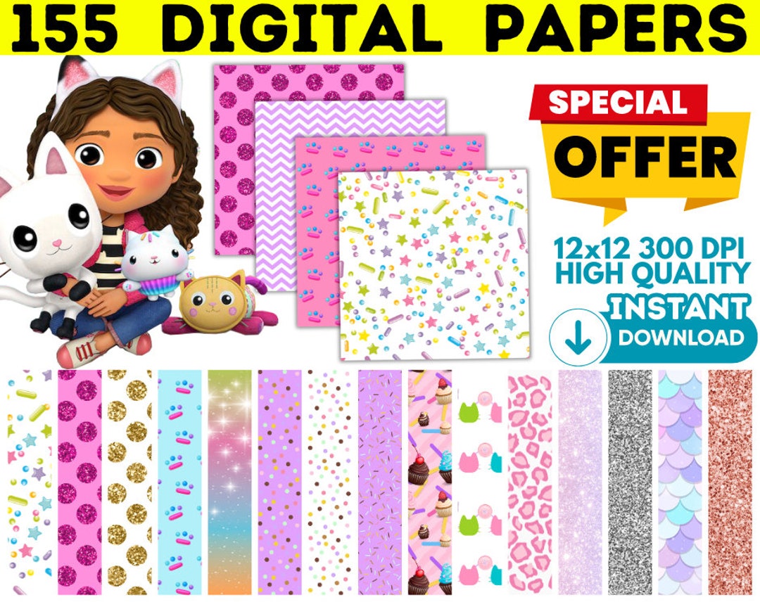 Gabbys Dollhouse Digital Papers 300 Dpi, Gabbys Dollhouse Wallpers ...