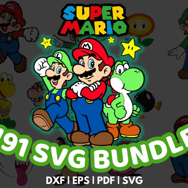 Mario Svg - Etsy