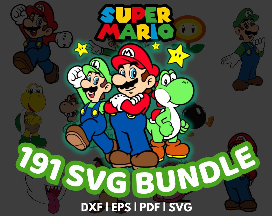 Super Mario Svg Mario Bross Bundle Svg Super Mario Clipart - Etsy Canada
