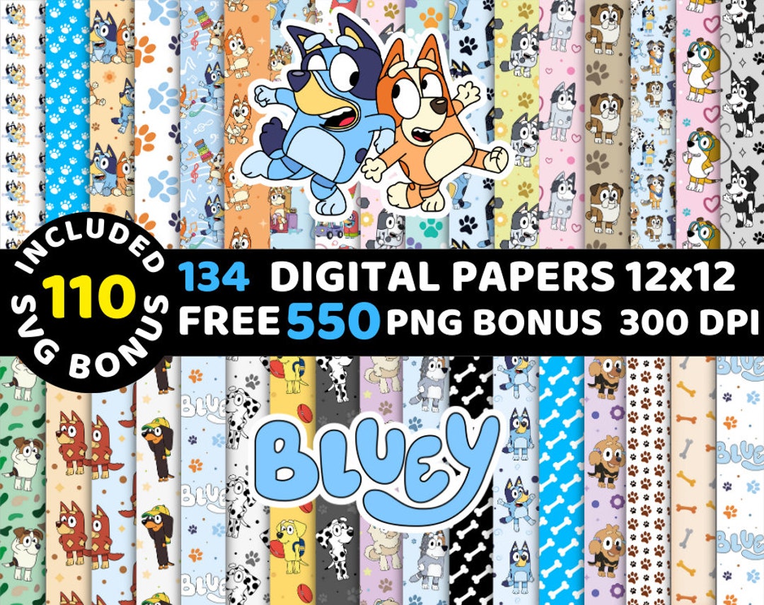 Bluey Digital Papers Bluey Wallpers Bluey Backgrounds Bluey - Etsy España