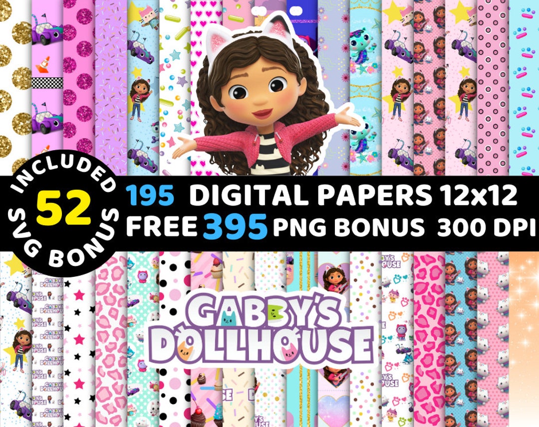 Gabbys Dollhouse Digital Papers, Gabbys Dollhouse Wallpers, Gabbys ...