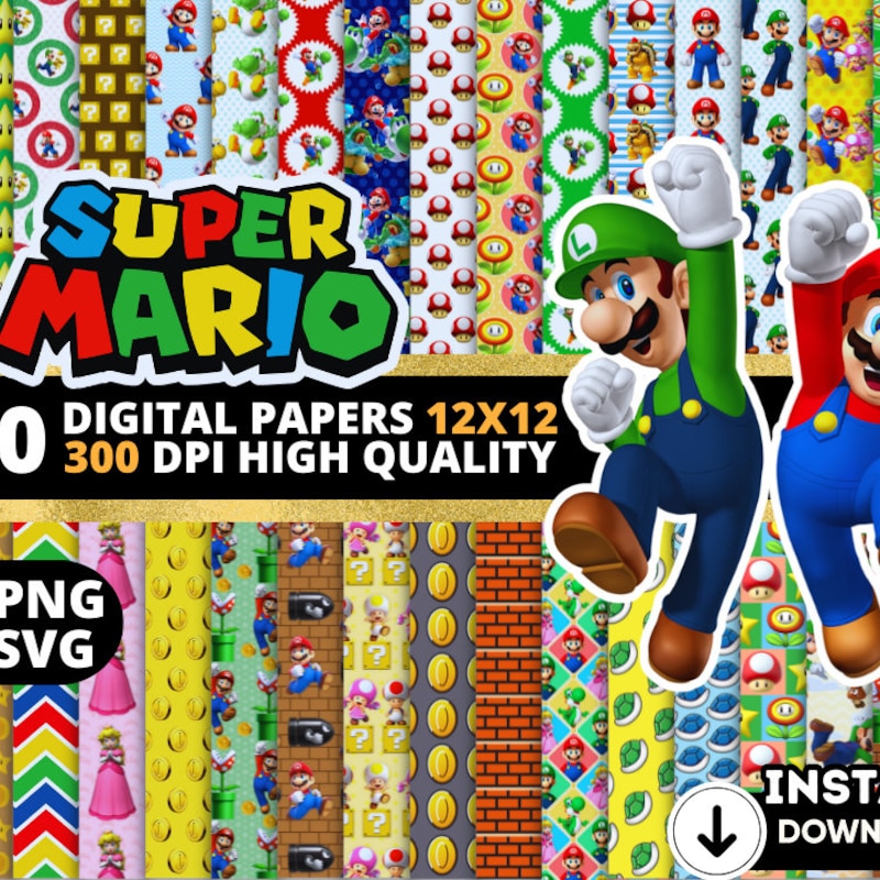Mario Background - Etsy