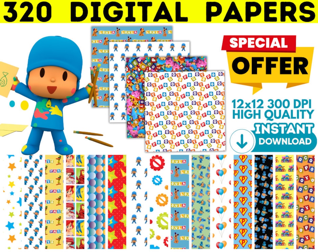 Pocoyo Digital Papers 300 Dpi, Pocoyo Wallpers, Pocoyo Backgrounds ...