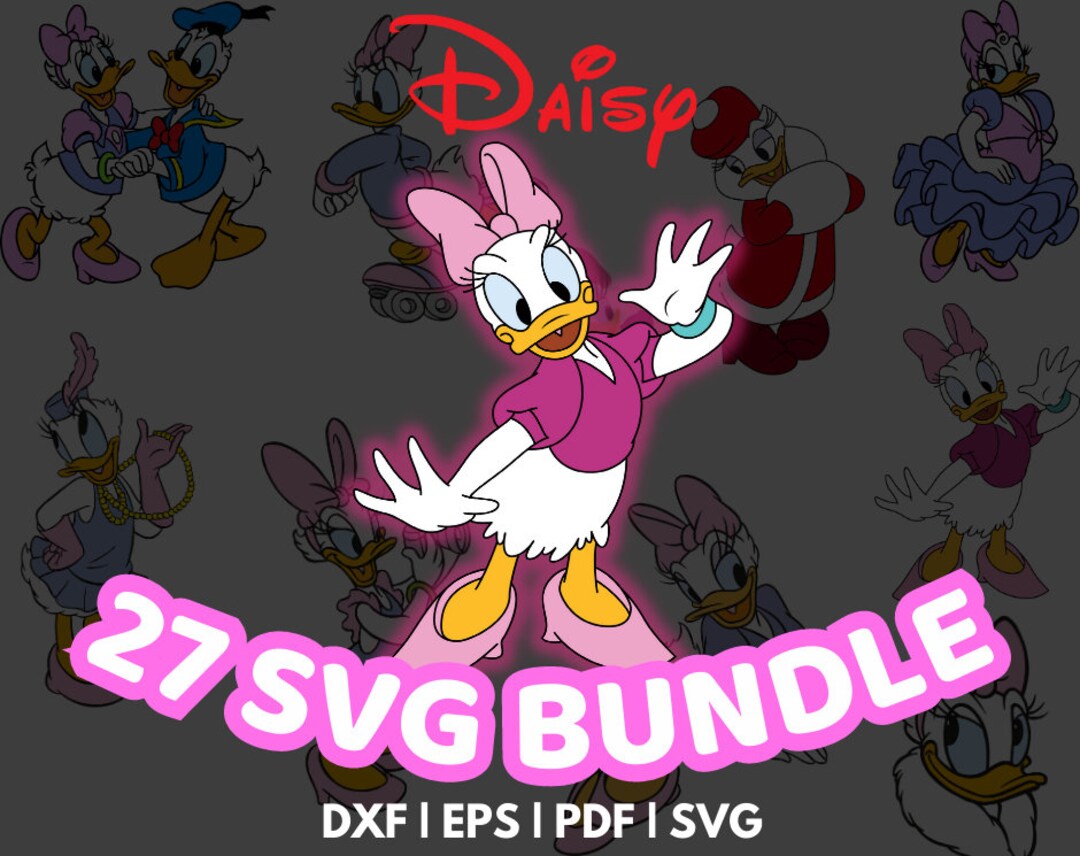 Daisy Svg, Daisy Duck Bundle Svg, Daisy Duck Clipart, Svg Files for ...