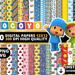 Pocoyo Digital Papers, Pocoyo Wallpers, Pocoyo Backgrounds, Pocoyo ...
