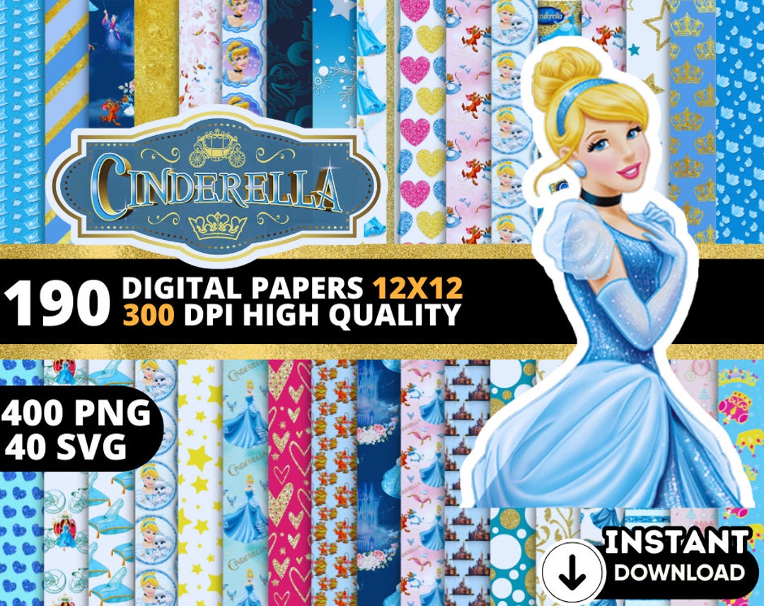 Cinderella Digital Papers, Cinderella Wallpers, Cinderella Backgrounds ...
