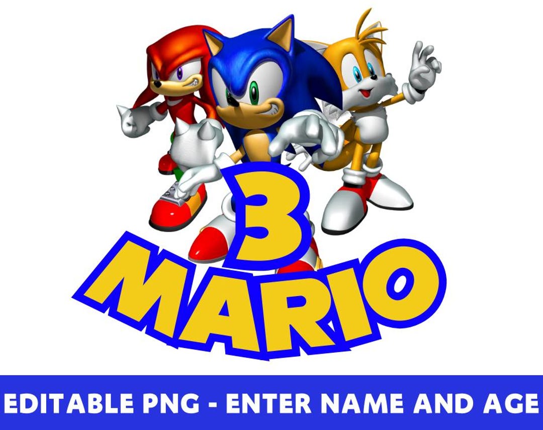 Personalized Sonic Custom PNG Logo, Sonic Birthday, Sonic Personalized ...