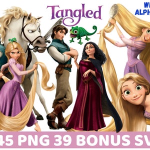 Tangled Clipart Png, Tangled Svg Bundle, Tangled Stickers Logos ...
