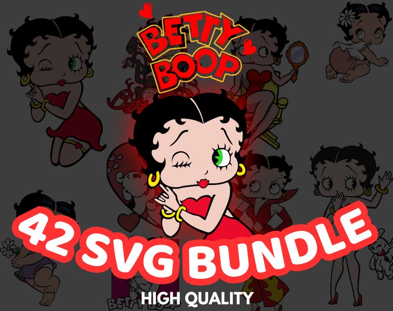 Betty Boop Svg, Betty Boop Svg, Betty Boop Clipart, Svg Files for ...