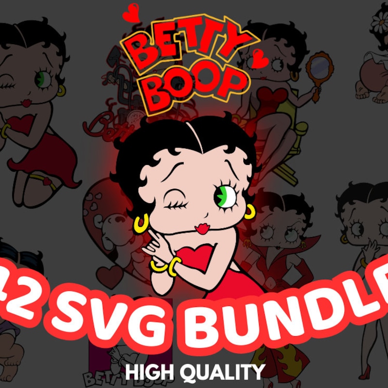 Betty Boop Svg - Etsy