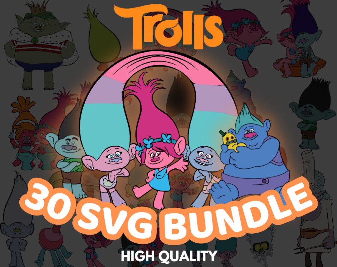 Trolls Svg, Trolls Bundle Svg, Trolls Clipart, Svg Files for Cricut ...