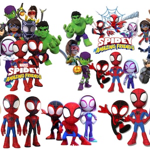 Spidey Clipart Png, Spidey Svg Bundle, Spidey Characters Transparent ...