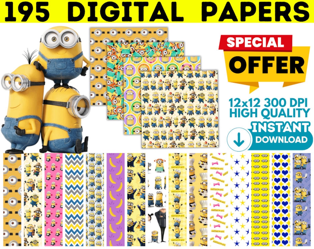 Minions Digital Papers 300 Dpi, Minions Wallpers, Minions Backgrounds ...