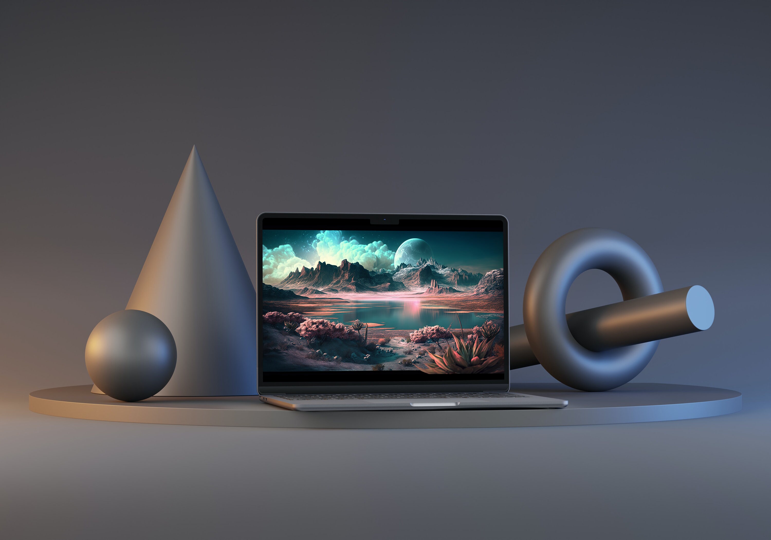 Desktop Wallpaper Alien Landscape - Etsy